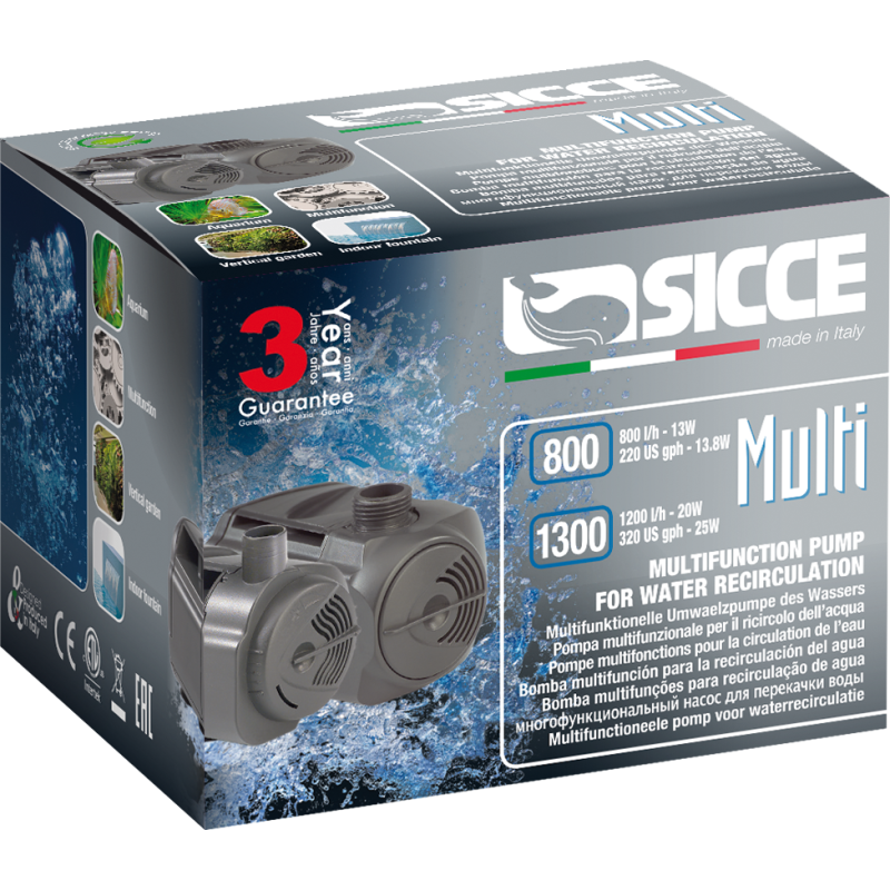 SICCE MULTI 1300 pompe multifonction 1200L/H